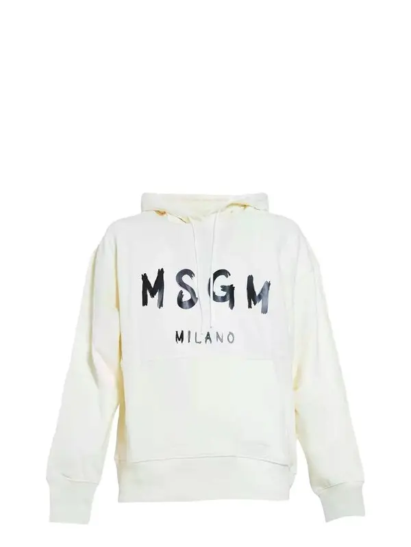 MSGM Logo-print Hoodie - White