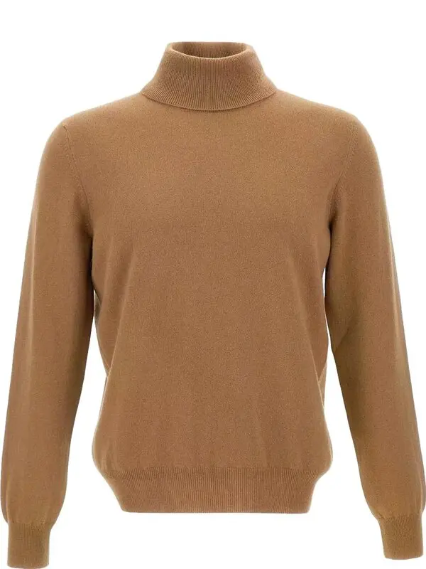 GRAN SASSO Cashmere Roll Neck Sweater - Brown