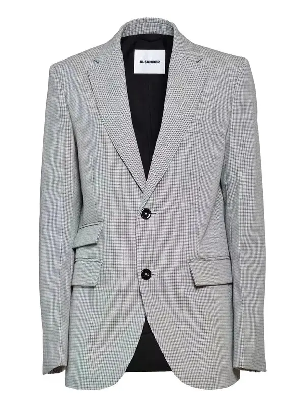 JIL SANDER Checked Blazer - Grey