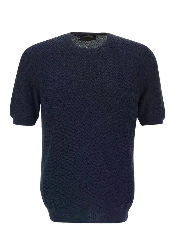 GRAN SASSO Fine-knit T-shirt - Blue