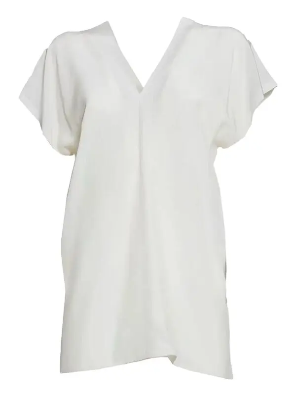 Aspesi Silk V-neck Blouse - White