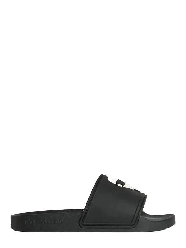 Karl Lagerfeld Ikonik Kondo Pool Slides - Black