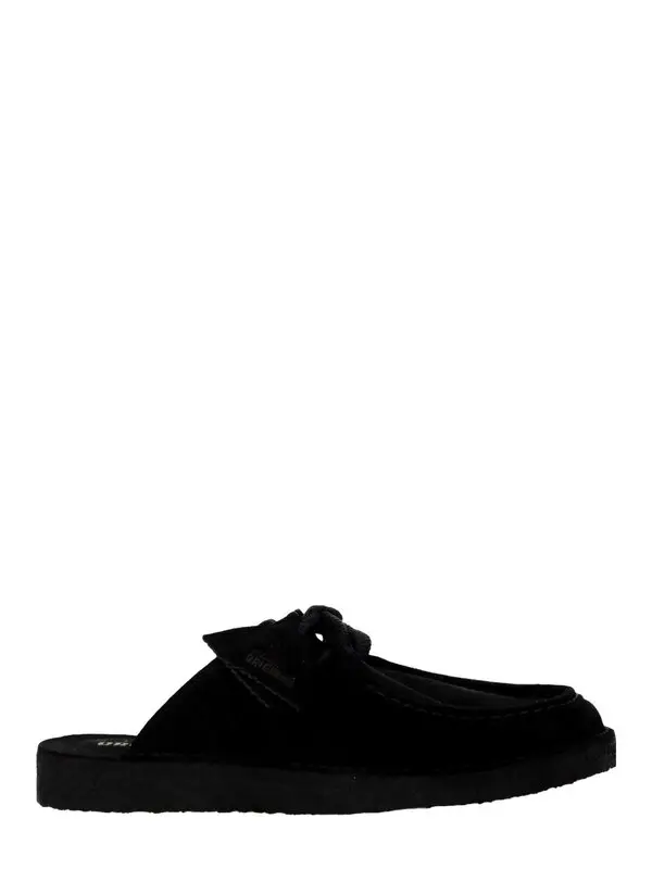 Clarks Leather Slides - Black