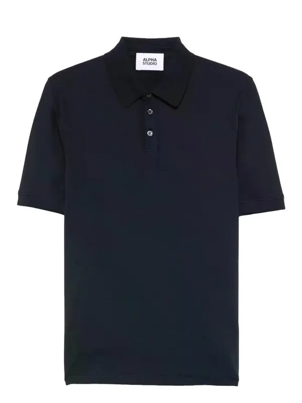 Alpha Studio Short-sleeve Polo Shirt - Blue