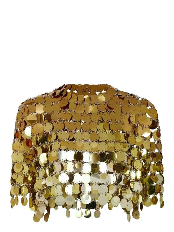 Rabanne Chainmail-embellished Cropped Top - Gold