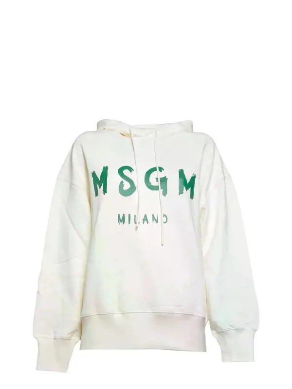 MSGM Logo-print Hoodie - White