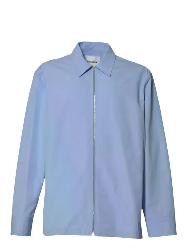 JIL SANDER Zip-up Shirt - Blue