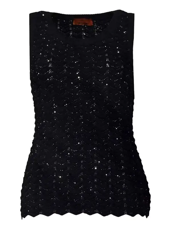 Missoni Sequin-embellished Tank Top - Black
