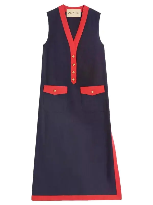 Valentino Garavani Linen Midi Dress - Blue