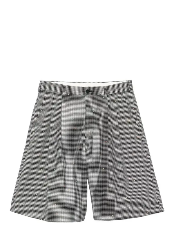 Comme Des Garçons Plaid Tailored Shorts - Black
