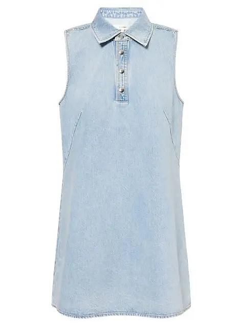 FRAME City Shift Cotton-blend Denim Mini Dress - Betty