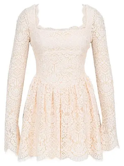 House Of Cb Fae Lace Mini Dress - Cream