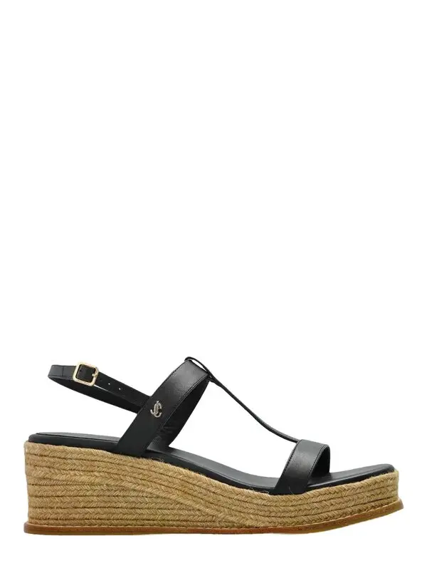 JIMMY CHOO 60mm Theia Espadrilles - Black