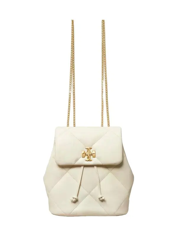 Tory Burch Kira Quilted Leather Backpack - White