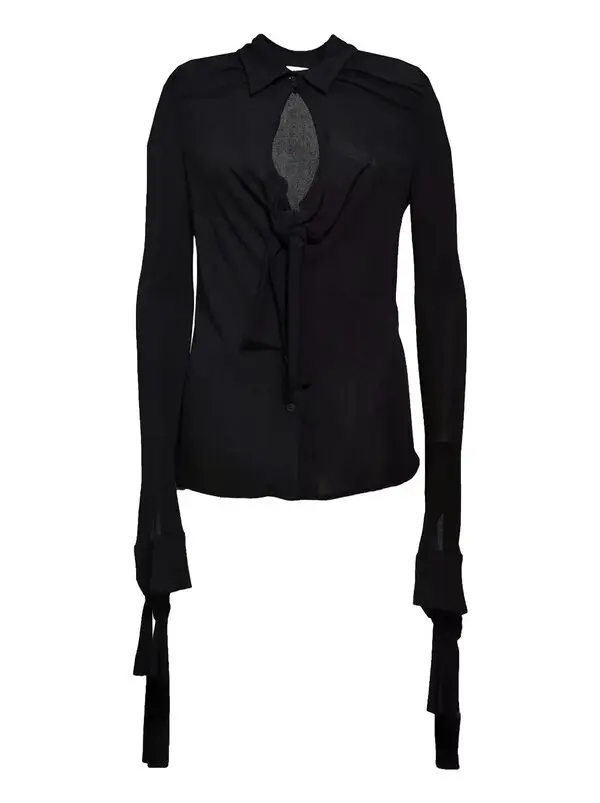 MSGM Tied Shirt - Black