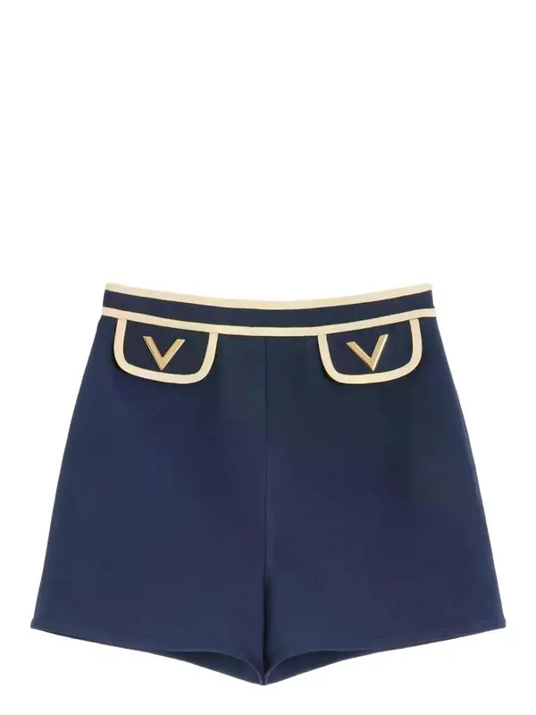 Valentino Garavani Crepe Couture Shorts - Blue