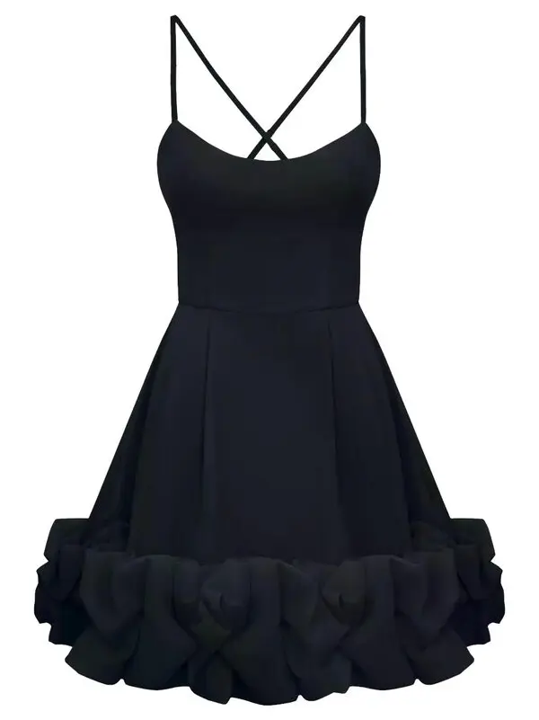 POST MERIDIEM Backless Bustier Mini Dress - Black