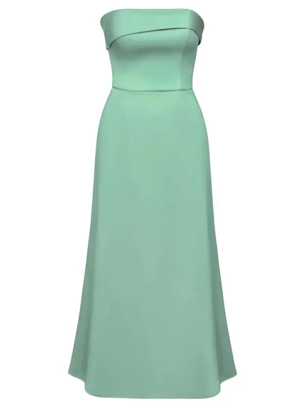 POST MERIDIEM Strapless Midi Dress - Green