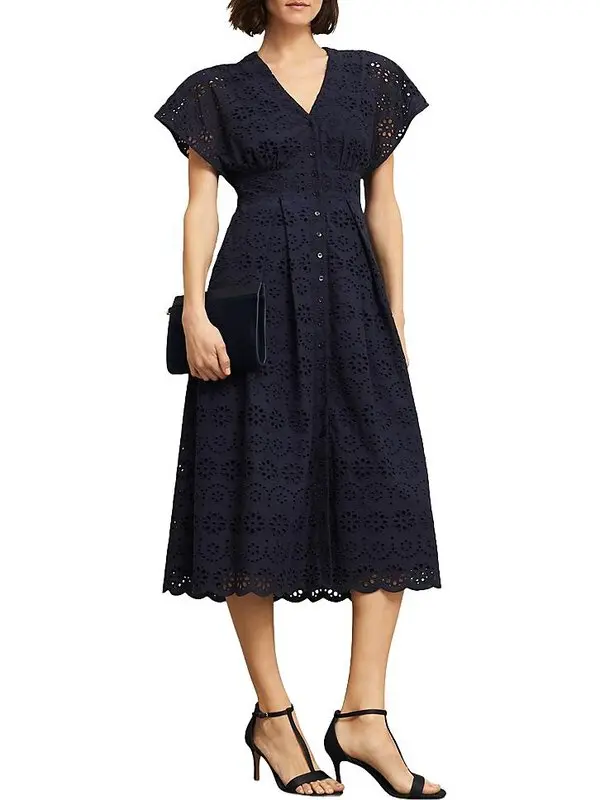 HOBBS LONDON Morrab Midi Dress - Midnight Navy