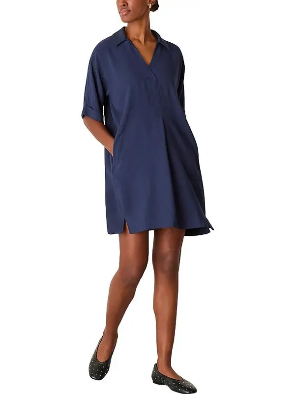 Whistles Melanie Cocoon Dress - Navy