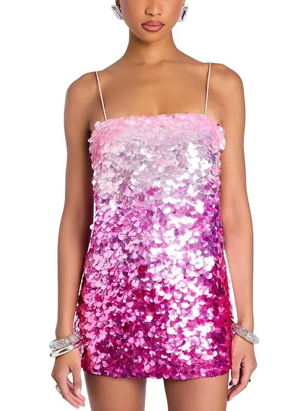 Retrofete Sequin Mini Dress - Camellia Ombre