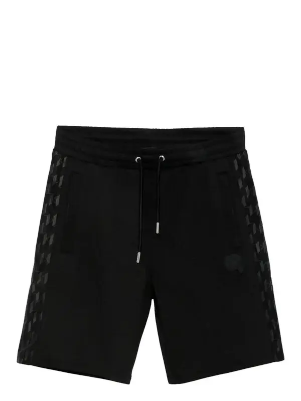Karl Lagerfeld Ikon-patch Track Shorts - Black