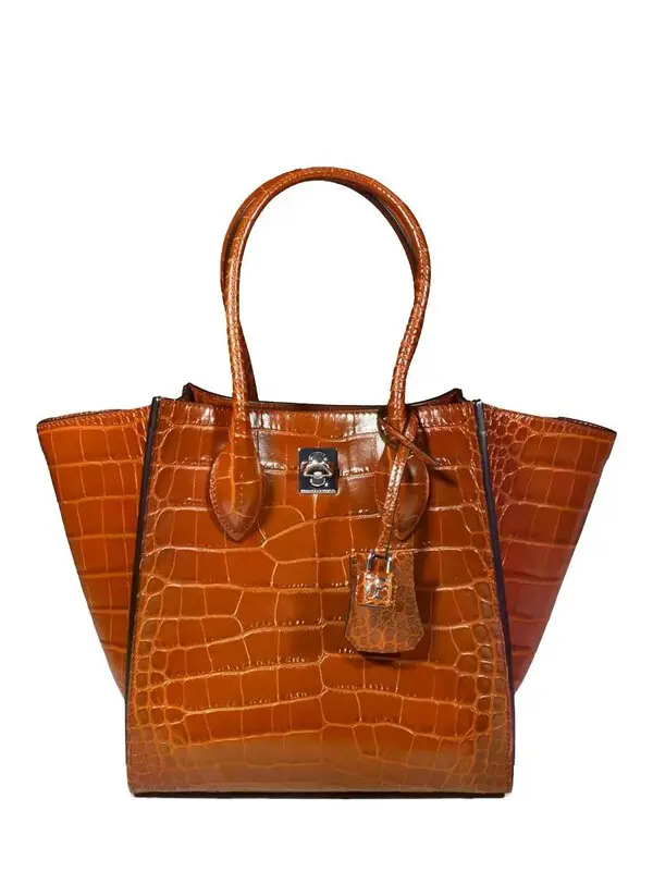 Ermanno Scervino Croc-embossed Tote Bag - Brown