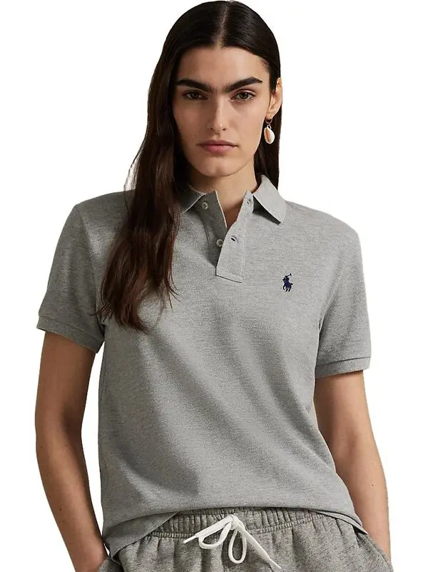 Ralph Lauren Classic Fit Mesh Polo Shirt - Andover Heather