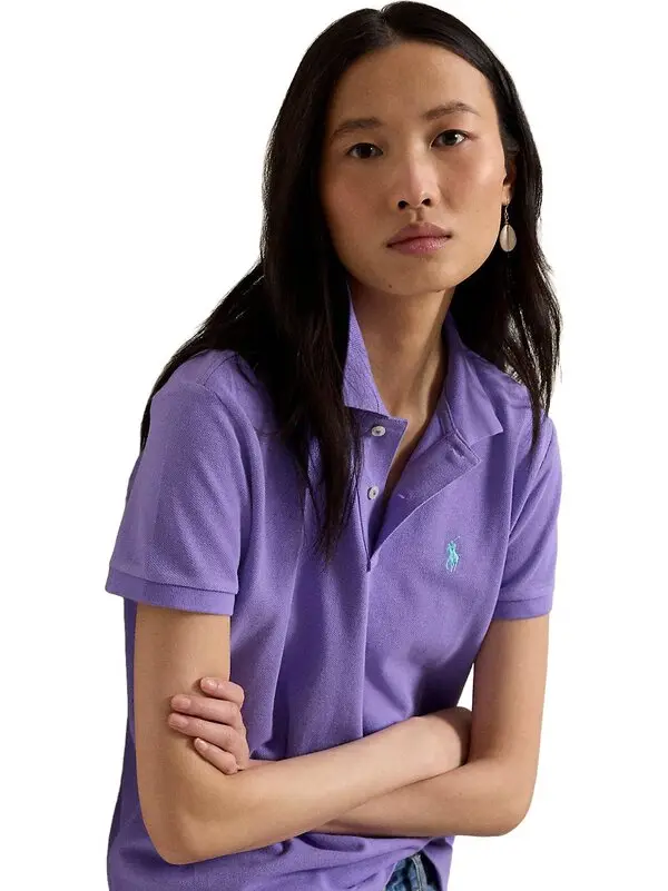 Ralph Lauren Classic Fit Mesh Polo Shirt - Cactus Purple