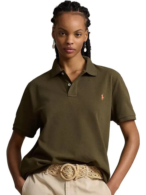 Ralph Lauren Classic Fit Mesh Polo Shirt - Canopy Olive