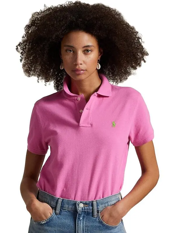 Ralph Lauren Classic Fit Mesh Polo Shirt - Dalia Pink