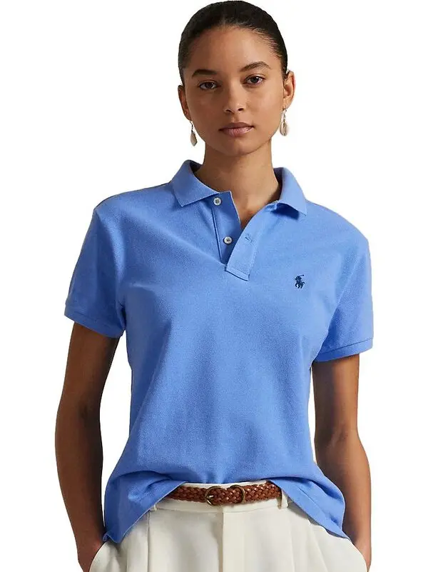 Ralph Lauren Classic Fit Mesh Polo Shirt - Harbor Island Blue