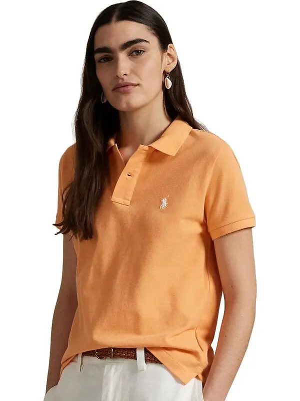 Ralph Lauren Classic Fit Mesh Polo Shirt - Key West Orange