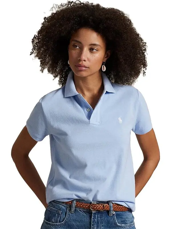 Ralph Lauren Classic Fit Mesh Polo Shirt - Office Blue