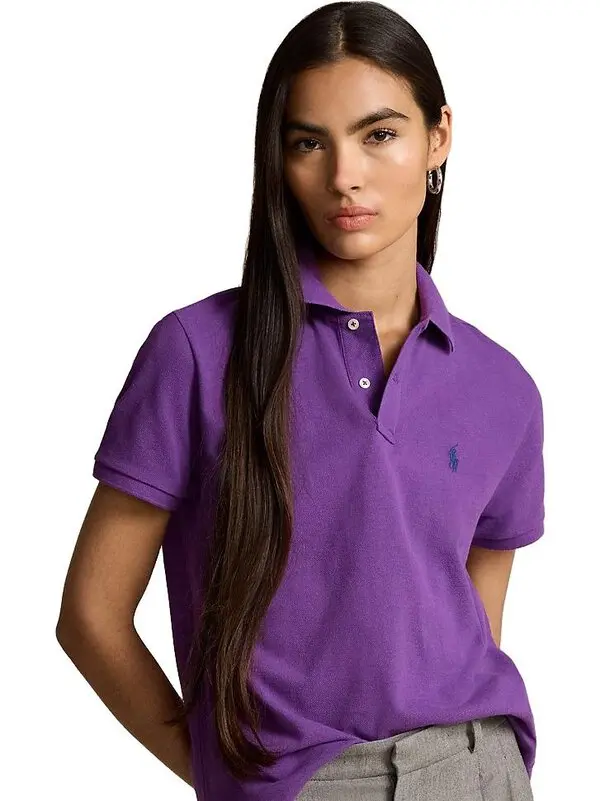 Ralph Lauren Classic Fit Mesh Polo Shirt - Paloma Purple