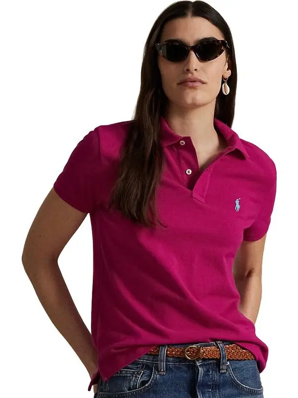 Ralph Lauren Classic Fit Mesh Polo Shirt - Pink Sky