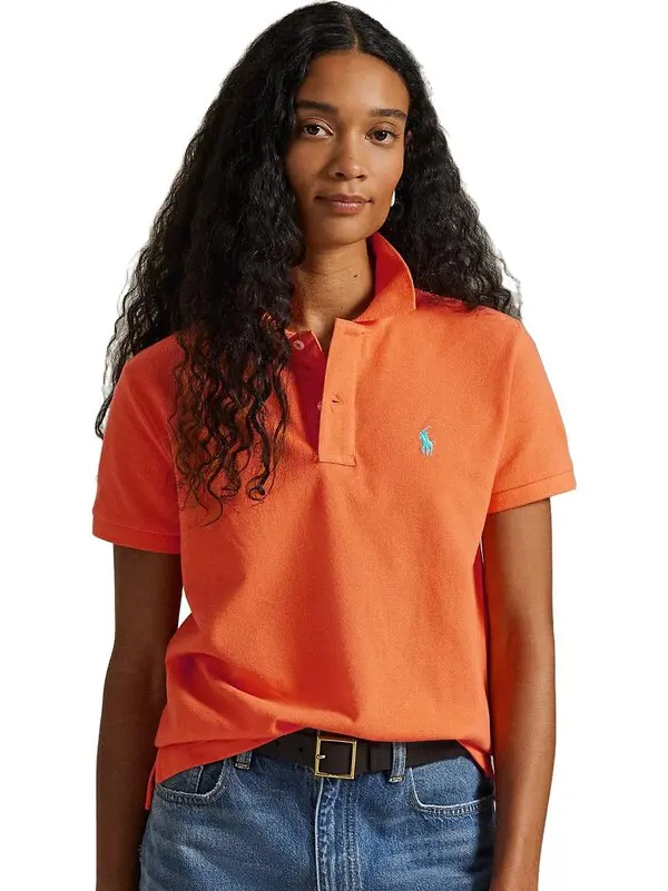 Ralph Lauren Classic Fit Mesh Polo Shirt - Resort Orange