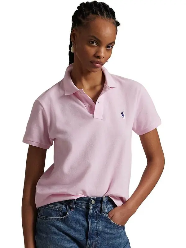 Ralph Lauren Classic Fit Mesh Polo Shirt - Sunkissed Pink