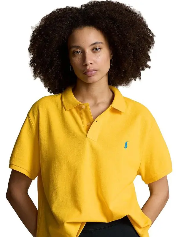 Ralph Lauren Classic Fit Mesh Polo Shirt - Yellowfin