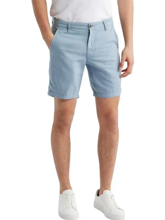 Ag Wanderer Linen & Cotton Chino Shorts - Coldwater Slate