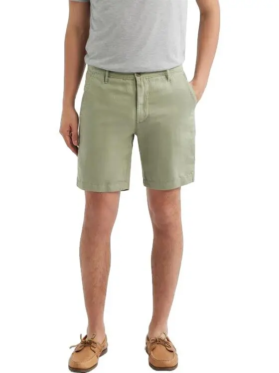 Ag Wanderer Linen & Cotton Chino Shorts - Spruce Green
