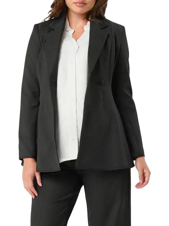MARION Petite Tailored Maternity Blazer - Dark Grey