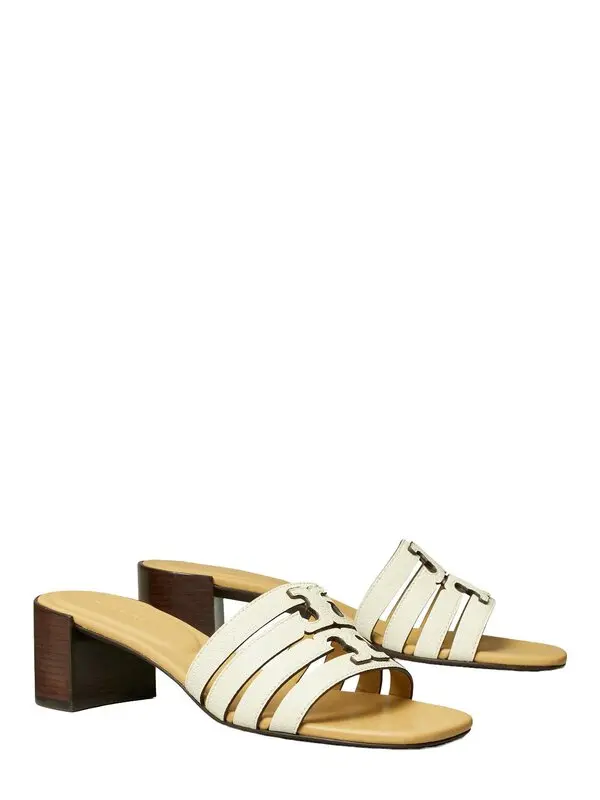 Tory Burch Ines Cage Slide Sandal - Light Cream / Shortbread