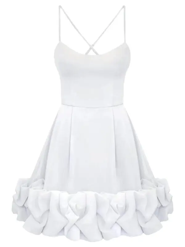 POST MERIDIEM Backless Bustier Mini Dress - White