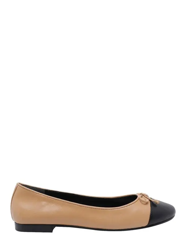 Tory Burch Cap Toe Ballerinas - Beige