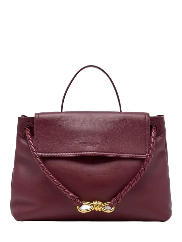Bottega Veneta Andiamo Top Handle Bag - Burgundy