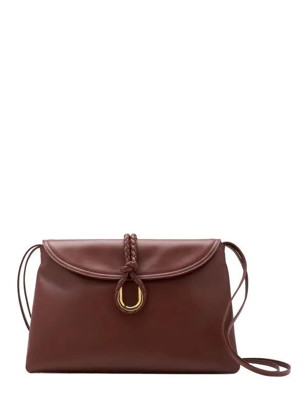 Bottega Veneta Liberta Leather Crossbody Bag - Brown