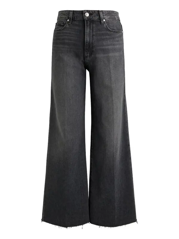 Paige Vanessa Wide-leg Jeans In Viper - Black