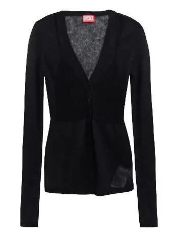 Diesel Mohair And Wool Blend Cardigan - Black