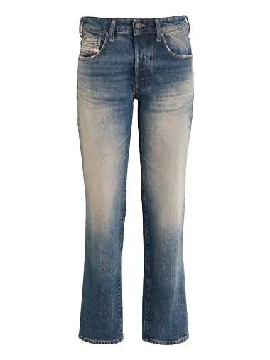 DIESEL® Straight-leg Jeans With Brand Logo - Blue